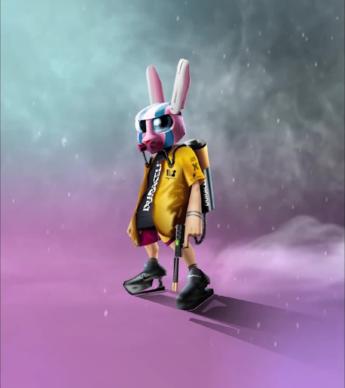 Make duracell rabbit character redesign by Moezarai | Fiverr