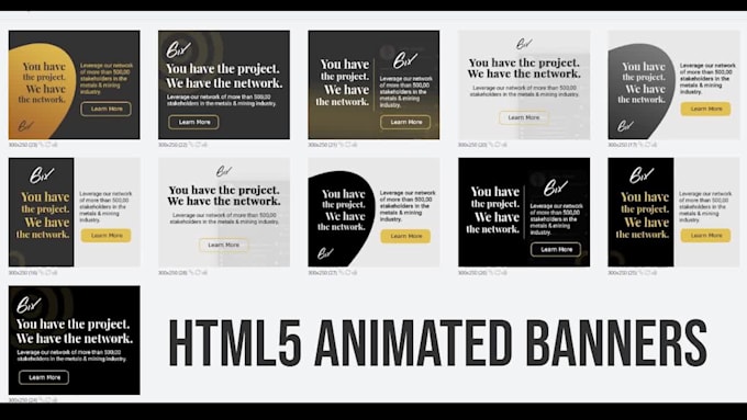 Create html5 or gif banners by Awesomewebgirl | Fiverr