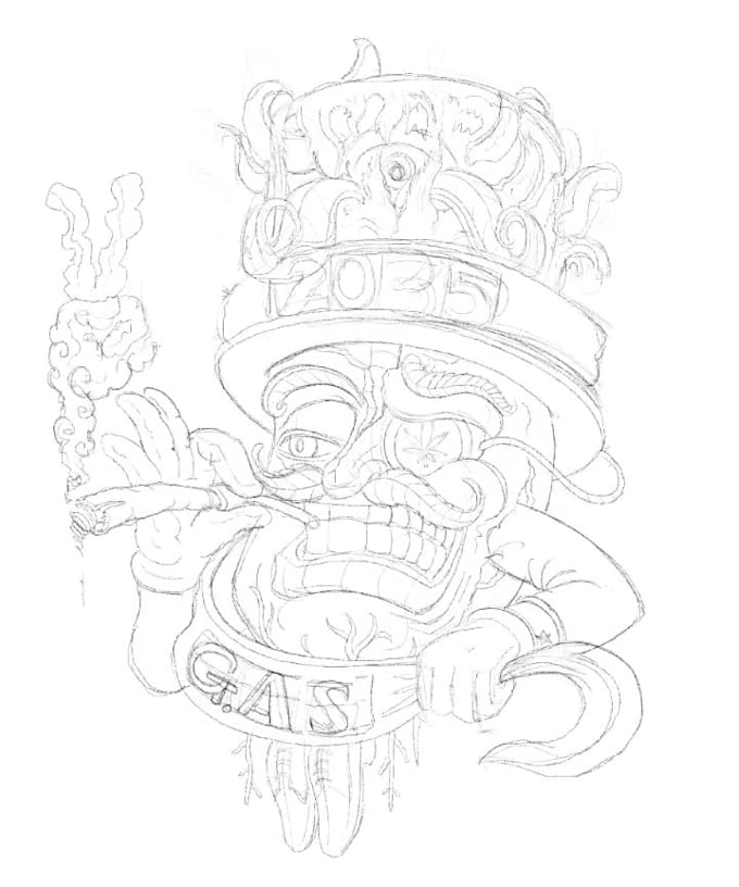 Do awesome unique trippy psychedelic design, lowbrow, weed design for ...