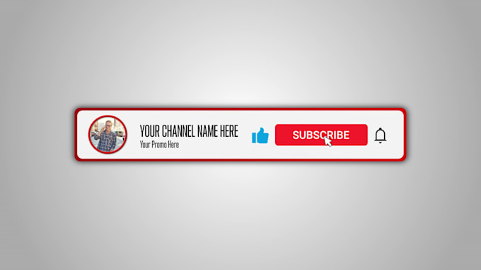 Create an animated youtube subscribe button by Jahidulislam325 | Fiverr