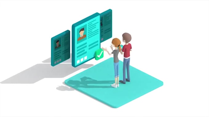 Create a 3d isometric animation video animated explainer 3d isometric ...