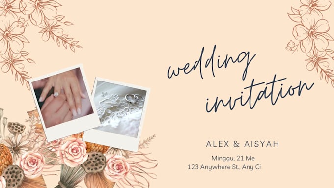 Create interesting wedding invitation for you by Kusuma75517 | Fiverr