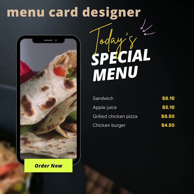 Design professional menu card in just 24 hours by Signatu_graphic | Fiverr