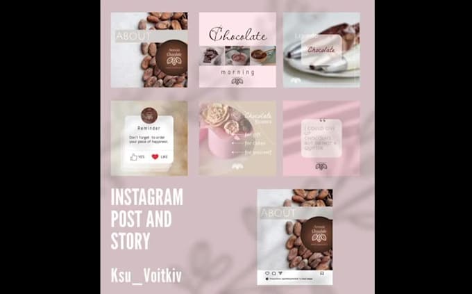 Create your instagram posts and stories by Ksu_voitkiv | Fiverr