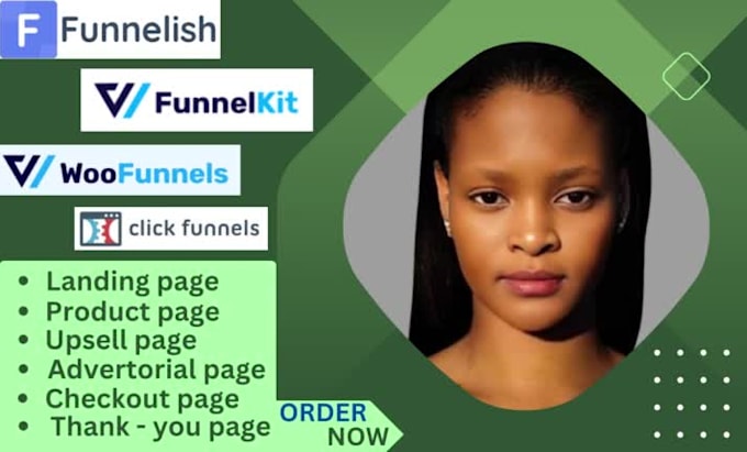 Design funnelish, woofunnel, click funnel, funnelkit landing page ...