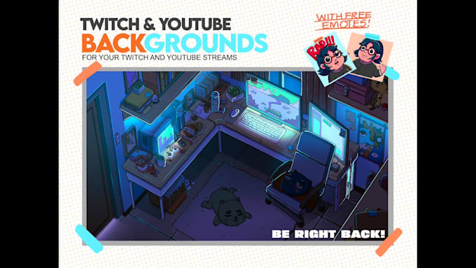 Illustrate stream screen for your twitch and youtube streams by ...