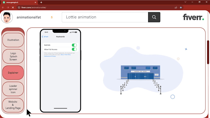 Create custom lottie, svg, or gif animation for web and app by ...