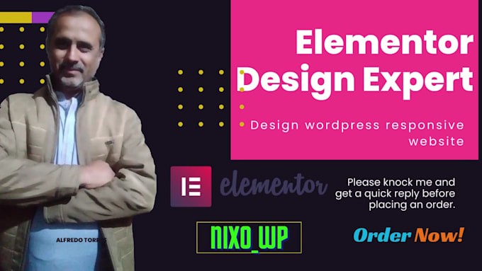 Design wordpress responsive website with elementor by Nixo_wp | Fiverr