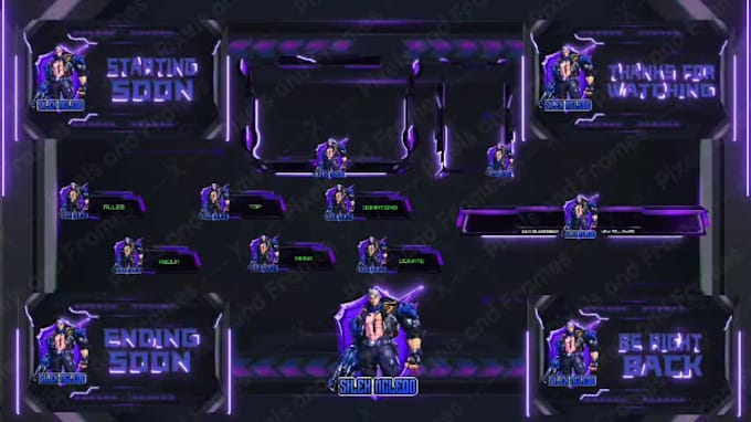 Design premium static overlays for youtube, twitch, kick, gaming ...