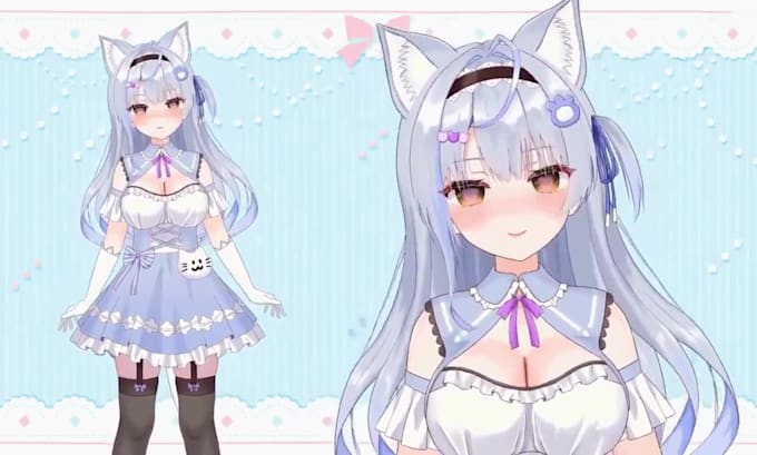 Draw and rig live 2d vtuber model 3d vtuber commission vtuber art anime ...