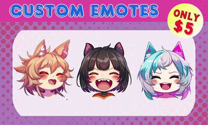 Create awesome chibi emotes, animated emotes, badges for vtuber, twitch ...