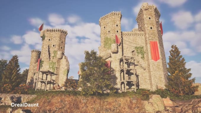 Do environment design 3d game environment realistic 3d environment game assets by Drealdaunt ...