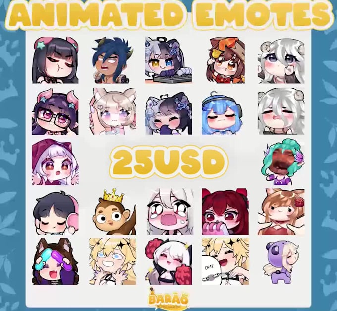 Turn your static emotes into amazing animated emotes by Leo_barone | Fiverr