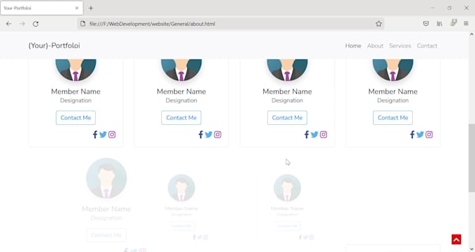 Create portfolio website front end and full stack by Shamoldas | Fiverr