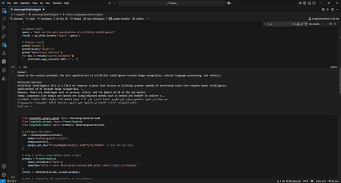 Build custom langchain ai apps using rag, gpt, and your data by Tomyousefunreal | Fiverr