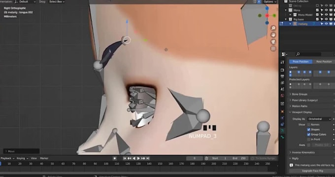 Add blendshapes to 3dmodel,face rig,weightpaint control,rigify rig,quadruped rig by Yemqsm | Fiverr
