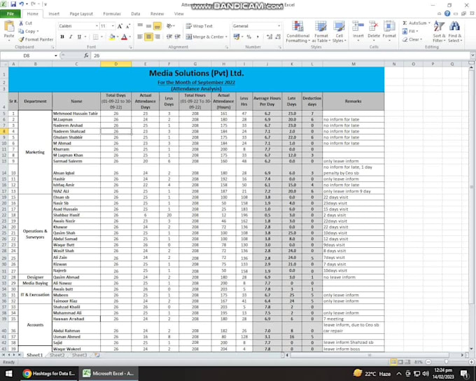 Do excel, spreadsheet, graphs, formulas, data entry, by Mughalhaseeb917 ...