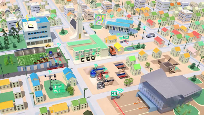 Create stunning 3d isometric animation video isometric video isometric ...