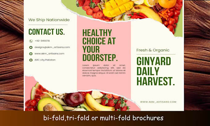 Design modern menus, brochures, table tents, and flyers for your food ...