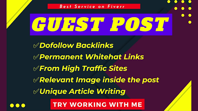 Do manual write and publish 10 guest posts on high da dr websites by ... Do manual write and publish 10 guest posts on high da dr websites by ...