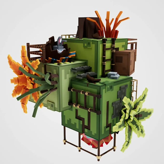 Create 3d nft voxel art for sandbox metaverse by Voxelbox | Fiverr