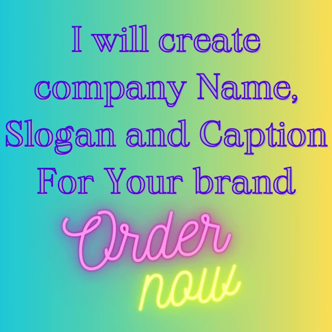 Do company name caption and slogan for you by Umesalmarehan | Fiverr
