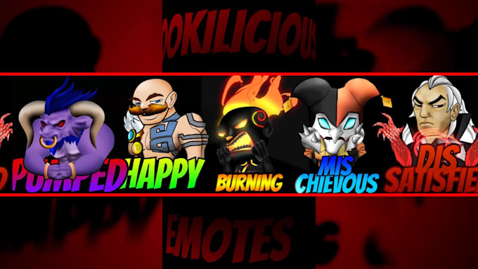 Design unique and personalized twitch emotes by Hammad_ansari_1 | Fiverr
