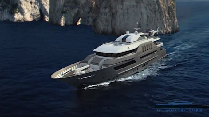 Do 3d boat animation, 3d yacht design, 3d ship animation, 3d water ...