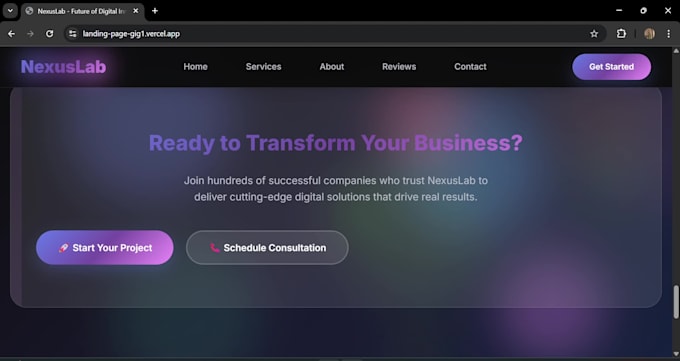 Develop a modern landing page with html, css, js, react by Mohsin_j_dev | Fiverr
