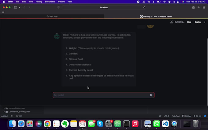 Create an ai chatgpt chatbot using llm and langchain by Syedrh12 | Fiverr