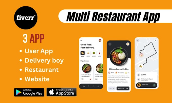 Provide food delivery app like ubereats,swiggy,grubhub,zomato,foodpanda clone by Vrgroups | Fiverr