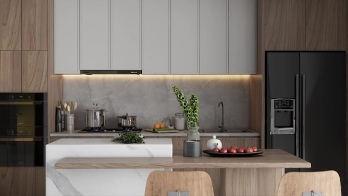 Design a quality kitchen design by Rifaiarya | Fiverr