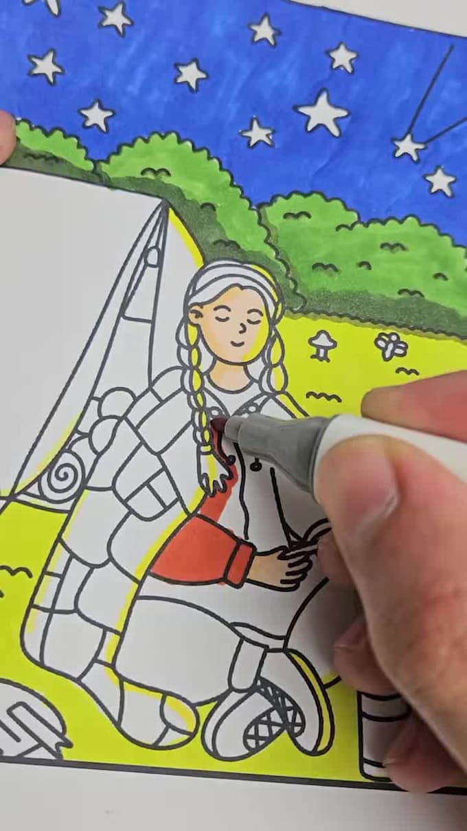 Make coloring page video , from your coloring book by Acibasami | Fiverr
