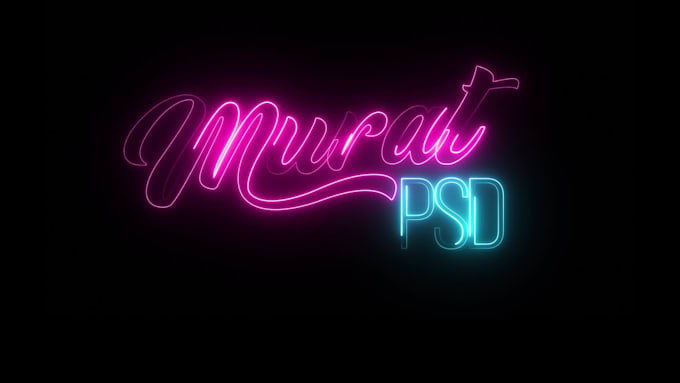 A neon intro text or logo animation by Muratpsd | Fiverr