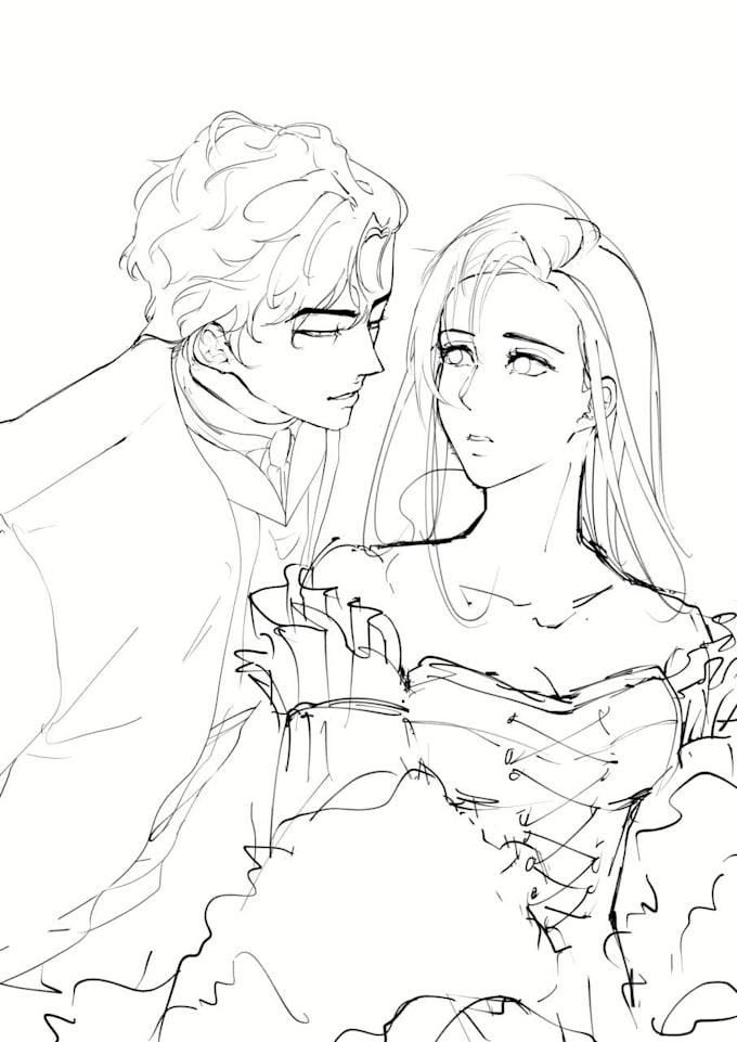 Draw you manhwa style art by Burningbubbles | Fiverr