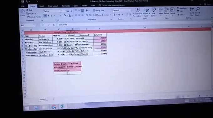 Data entry on word excel sheet by Arts_n_crafts | Fiverr