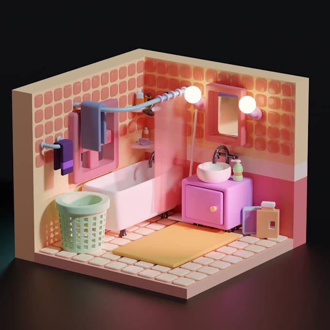 Create a 3d isometric illustration and props for your game by Sheri2606 ...
