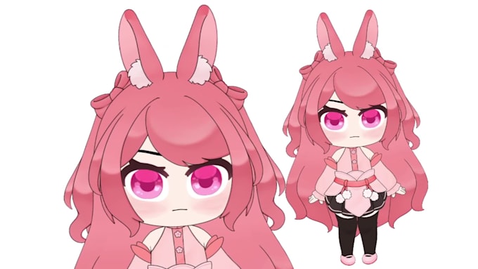 Rig your chibi vtuber model by Meliusagi | Fiverr