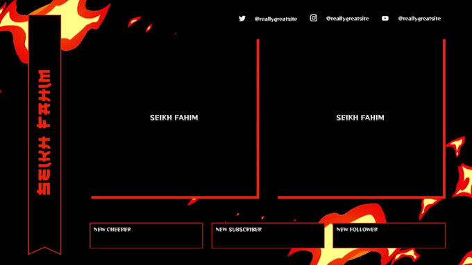 Create custom overlays, banners, and stream graphics on canva by Seikh ...