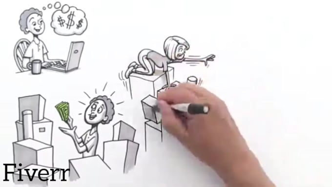 Custom whiteboard animation explainer doodle video and 2d animation by Liygre | Fiverr
