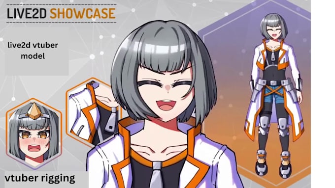 Draw and make 2d vtuber model ,live2d vtuber model ,2d rigging ,2d live ...