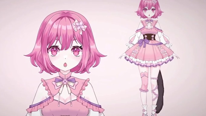 Draw live2d vtuber model, 2d vtuber model anime vtuber 3d vtuber ...