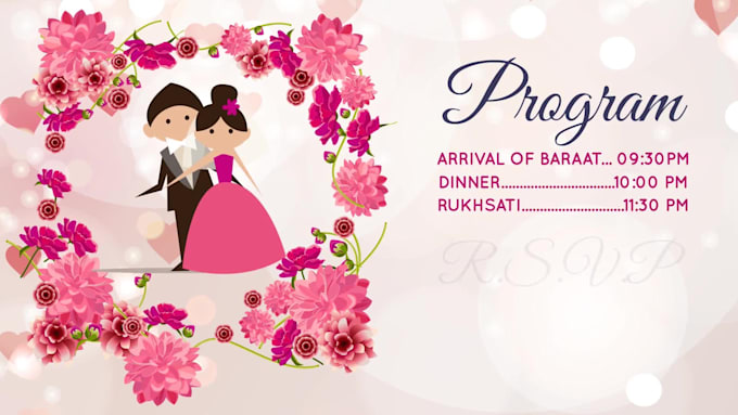 Do wedding card animation by Kreativetree | Fiverr