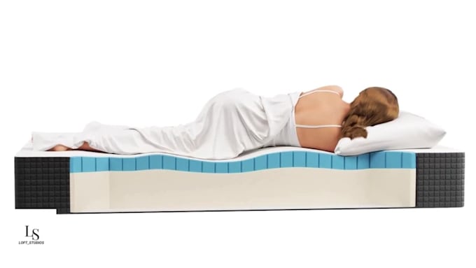 Axonometric 3d mattress animation 3d bed animation 3d topper animation ...