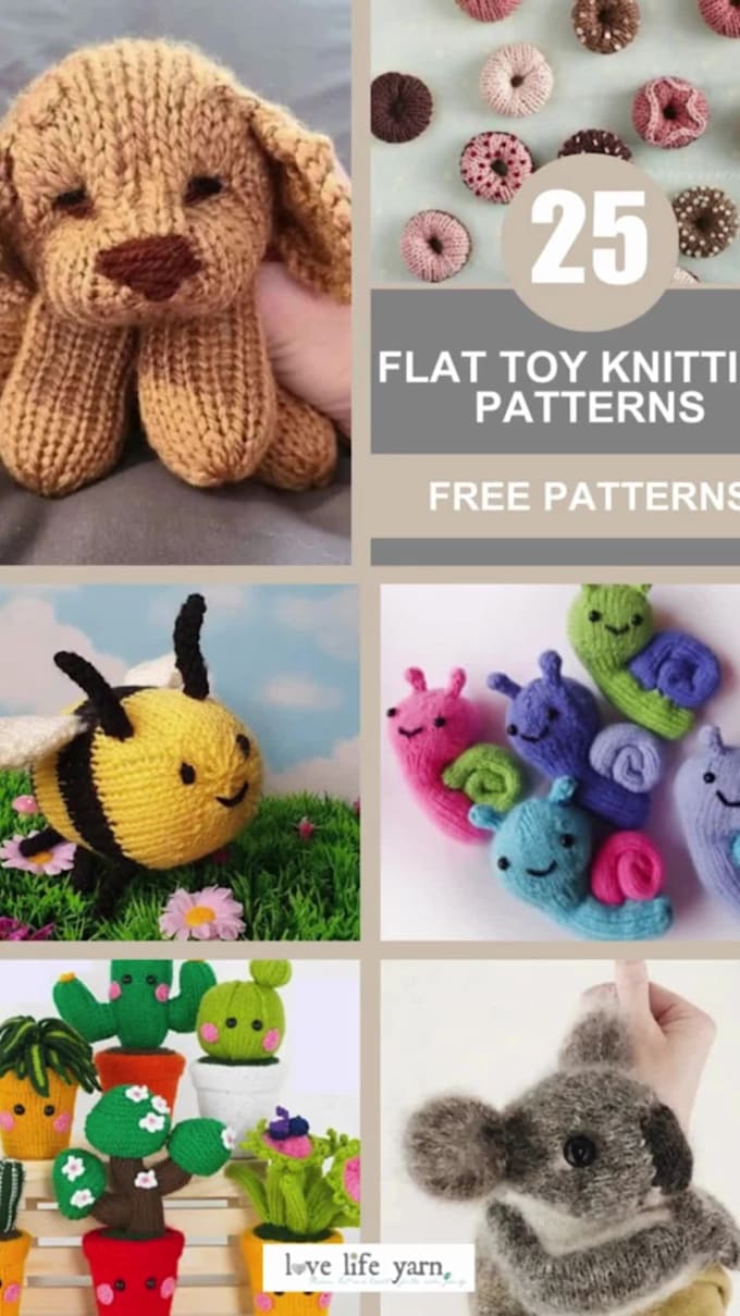 Create tech packs or crochet patterns for knitting and handmade toys by ...