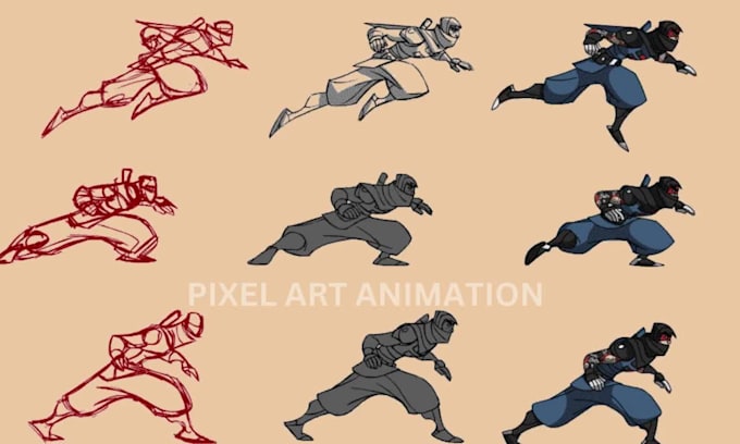 Pixel art animation with pixel art character, rpg maker, sprite ...