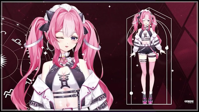 Design and rig live2d model ,2d vtuber, vtuber rigging,anime vtuber ...