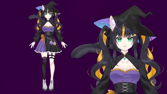 Design and rig live 2d vtuber model 2d vtuber model vtuber commission ...