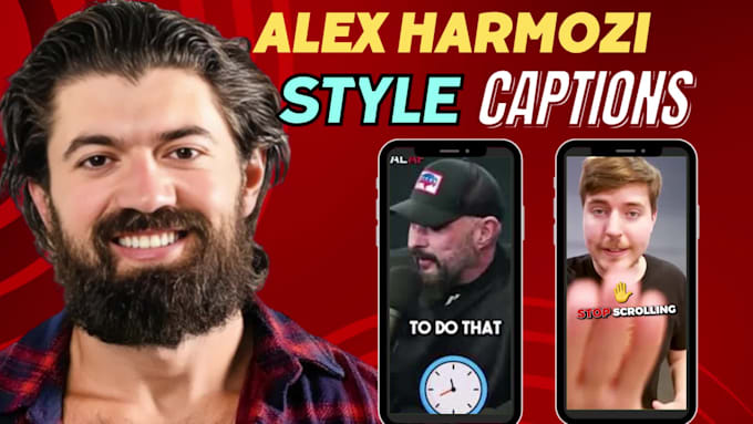 Create alex hormozi style captions for reels and tiktoks by Amirrasheed406 | Fiverr