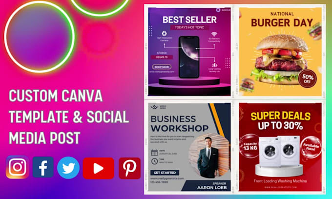 Design editable canva template, social media post or design anything in ...